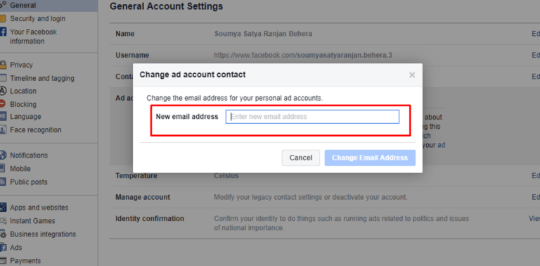 How to Change Facebook Email | All Steps to Change the Email Address